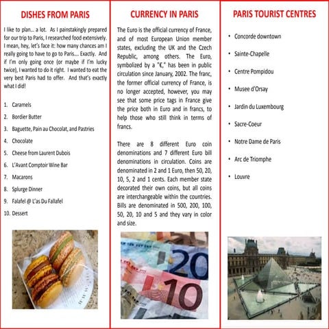 Triptico parís (inglés) | PPTX