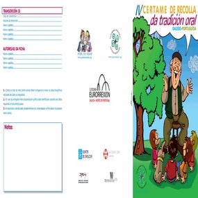 Triptico Recolla Tradicion Oral Galego | PPT