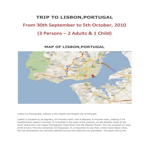 Trip to Lisbon | PDF