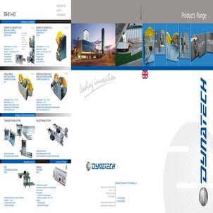 Dynatech elevator safety components catalog - Overspeed governors, lift safety gears, electronic ...