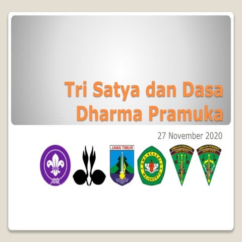 Tri satya dan dasa dharma pramuka | PPTX
