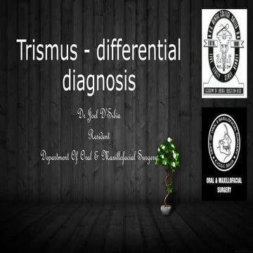 Differential Diagnosis of Trismus | PPTX