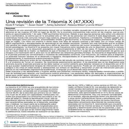Sindrome del triple "x" | PPTX