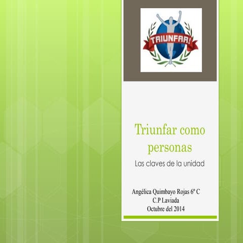 Triunfar como personas | PPTX