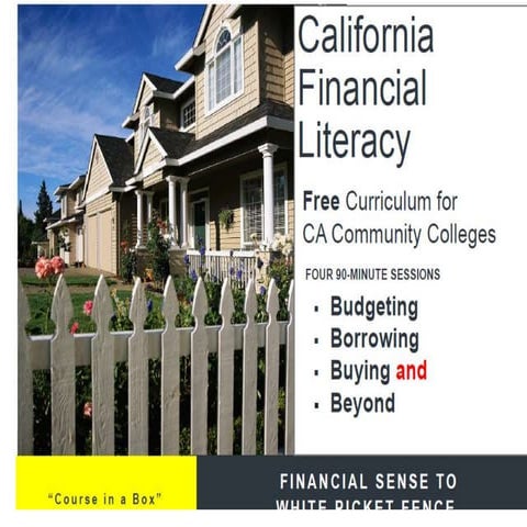 Tri Valley Housing Opportunity Financial Literacy | PPT