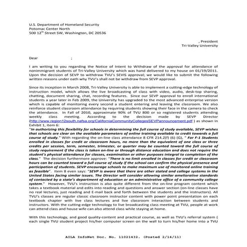 Tri valley response | PDF