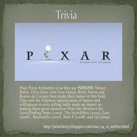 (Computer) Pixar Trivia | PPT