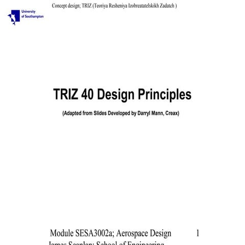 Triz 40 principles | PPT