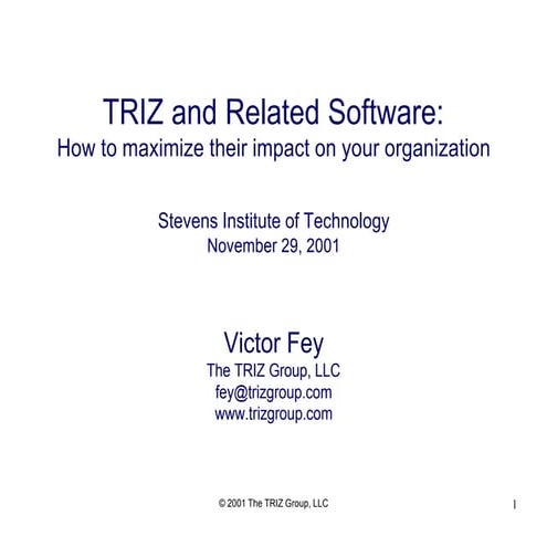 TRIZ and Related Software | PDF