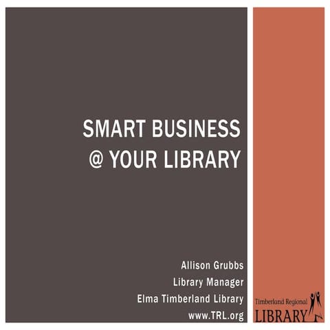 Timberland Regional Library Business Resources | PPT