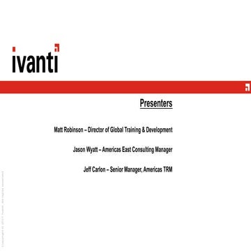 The Best Way to Get Trained on Ivanti Products | PDF