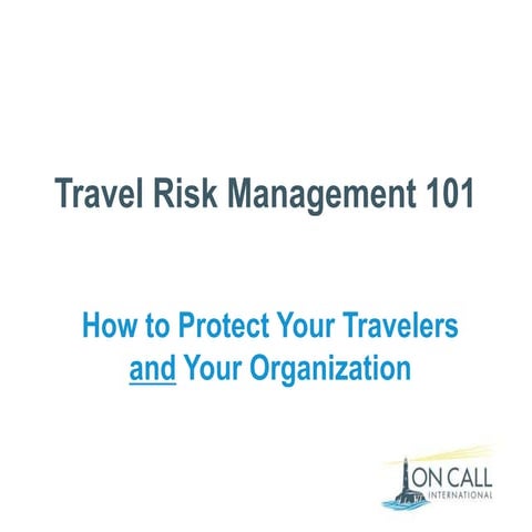 Travel Risk Management 101 | PPTX