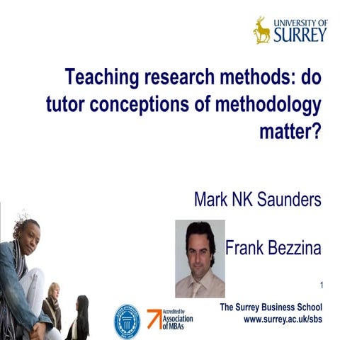 Teaching research methods: do tutor conceptions of methodology matter ...