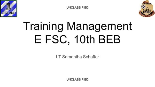 ARMY PT CONOP | PPTX