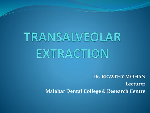 Extraction of retained roots. | PPTX
