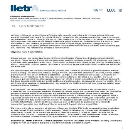 Trobairitz | PDF