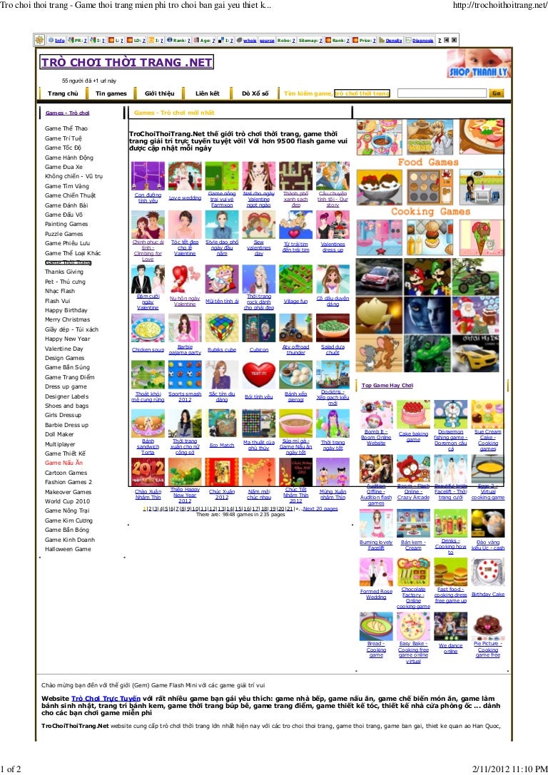 Tro choi thoi trang