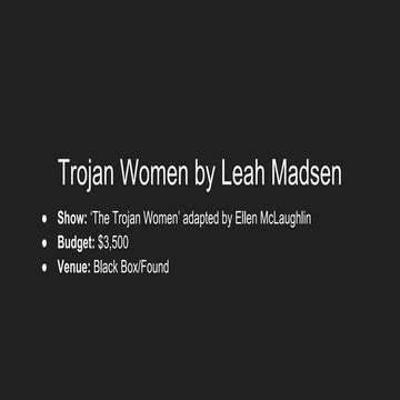 Trojan Women Project | PDF