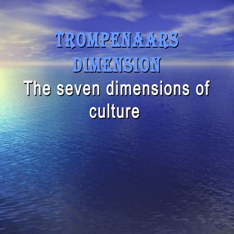 Hofstede cultural dimensions theory | PPTX