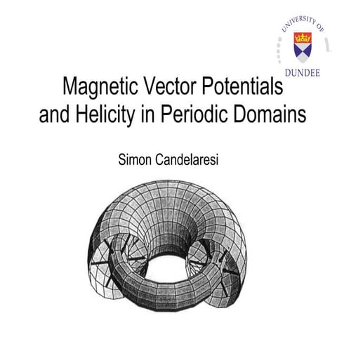 Magnetic Vector Potentials and Helicity in Periodic Domains | PPT