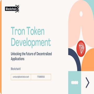 Tron token development Unlocking the Future of Decentralized ...