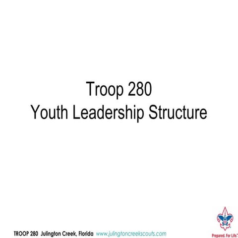 Troop leadership org chart and presentation | PPT