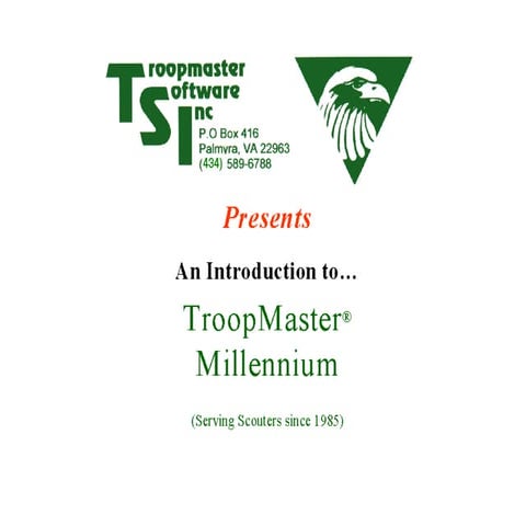 Troop 51 Troopmaster Software Overview | PPS