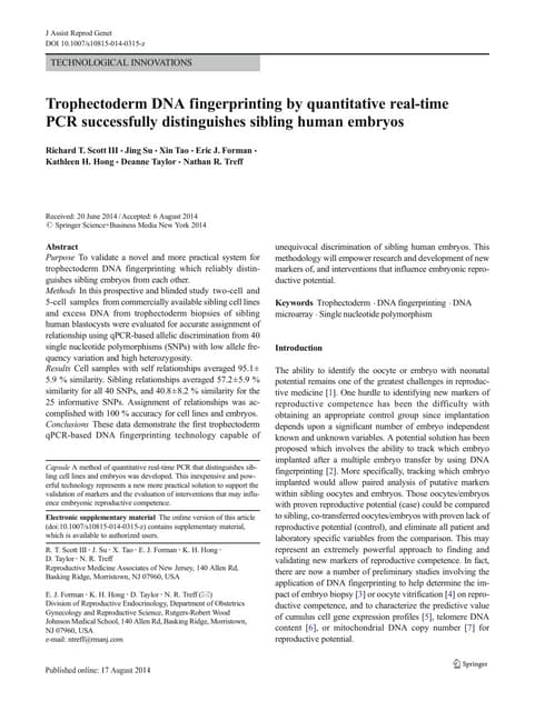 Development And Validation Of An Accurate Quantitative Real Time Polymerase Chain Reaction Based