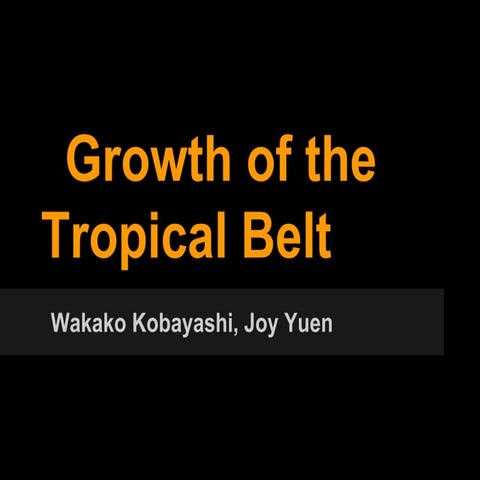 Tropical belt | PDF
