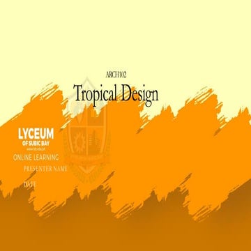 TRopical design First presentation.compl | PDF