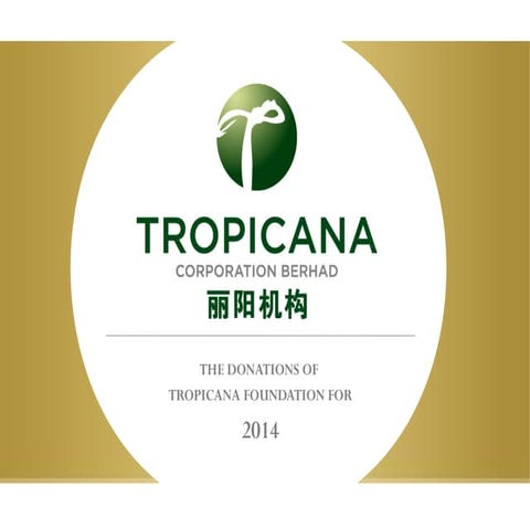 Tsdt bday tropicana foundation slides 140508 | PPT