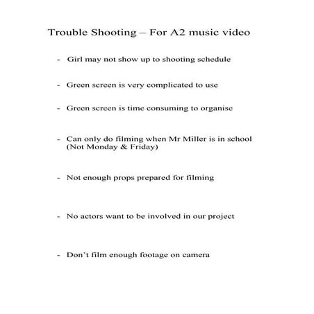 Trouble shooting | DOC