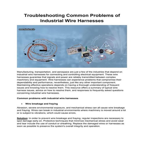 Troubleshooting Common Problems Of Industrial Wire Harnesses.pdf