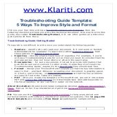 Troubleshooting Guide Template: 5 Ways To Improve Style and Format