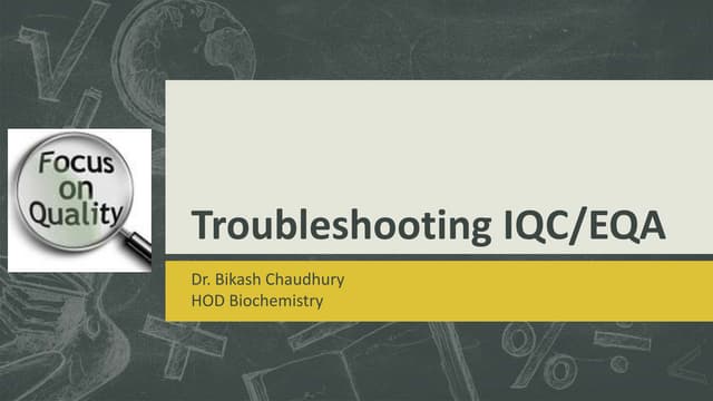 Troubleshooting QC Problems: Your QC has failed, what do you do next? | PDF