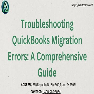 Troubleshooting QuickBooks Migration Errors: A Comprehensive Guide | PPT