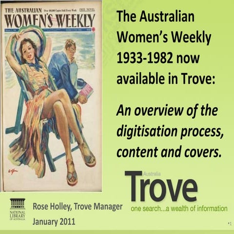 The Australian Women S Weekly Now Available In Trove An Overview Of