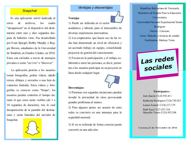 Tríptico de las redes sociales