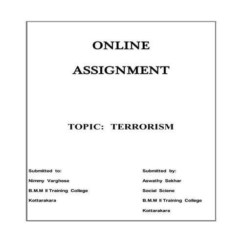 Online Assignment | PDF