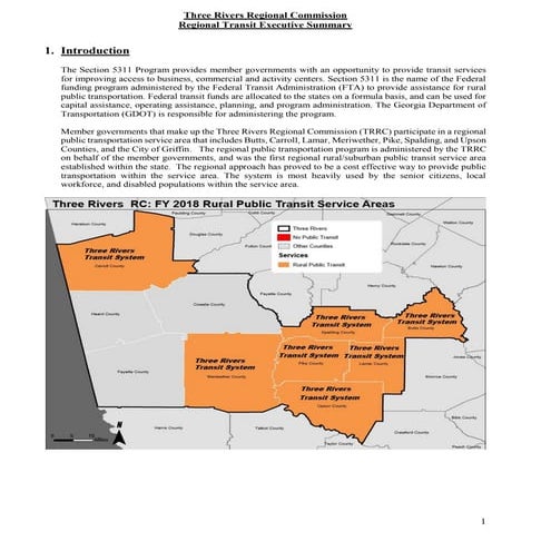 Three Rivers Regional Commission Regional Transit | PDF