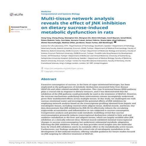 Multi-tissue network analysis reveals the effect of JNK inhibition on ...