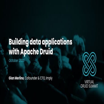 Building Data Applications with Apache Druid | PDF