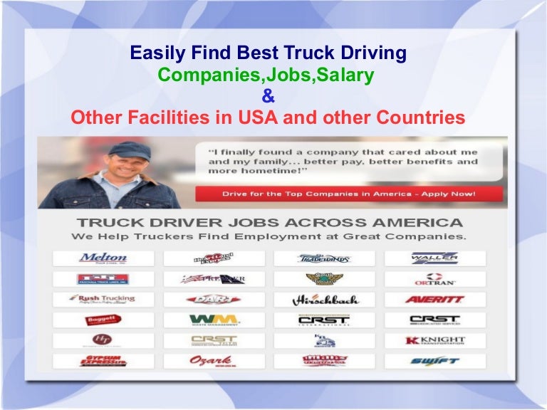 Easily Find Truck Drivers Jobs