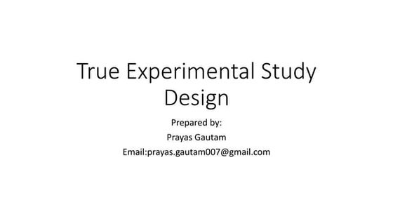 QUASI EXPERIMENTAL DESIGN | PPT