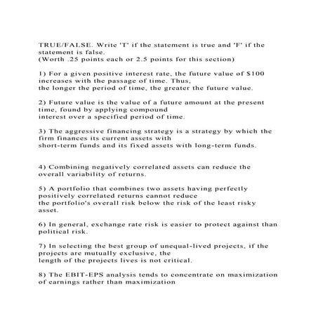 TRUEFALSE. Write T if the statement is true and F if the stat.docx