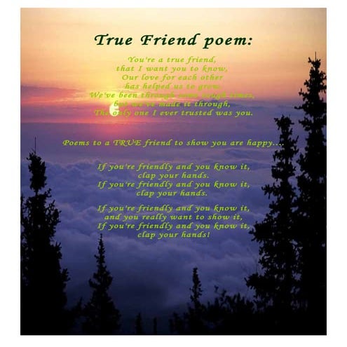 True Friend Poem | PDF