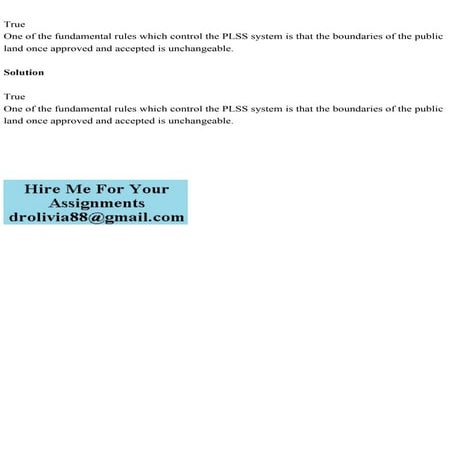 TrueOne of the fundamental rules which control the PLSS system is .pdf