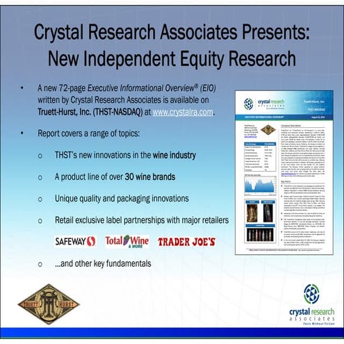 Introduction to the 72-page Executive Informational Overview (EIO) for ...