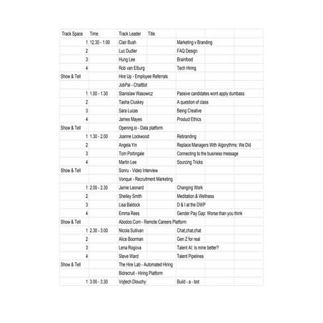 #Trulondon schedule sheet1 | PPT