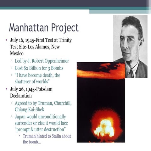 Truman-Manhattan Project | PPT
